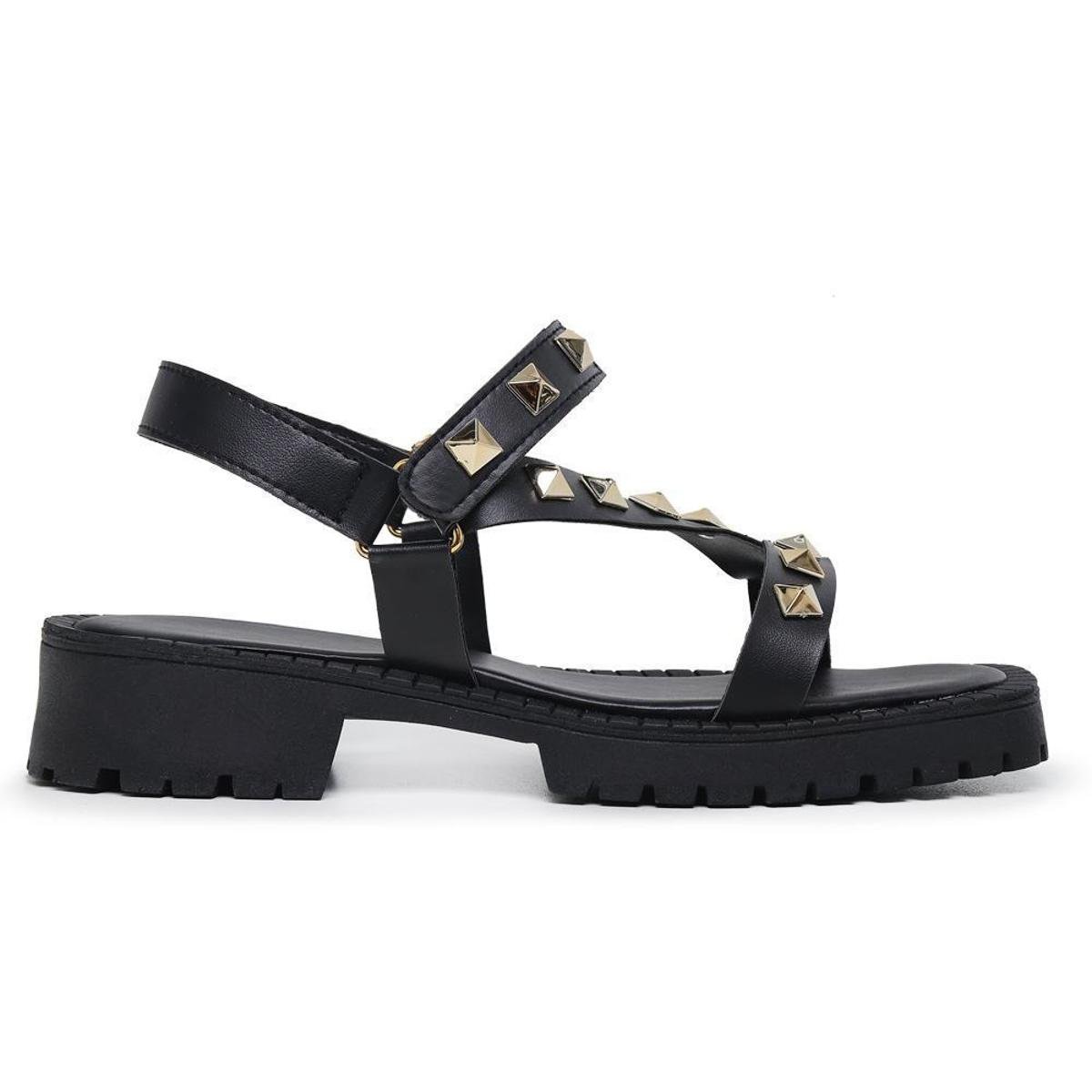 Sandália Chapadeiros Em Couro Com Fivela Sola Tratorada Bico Quadrado ...