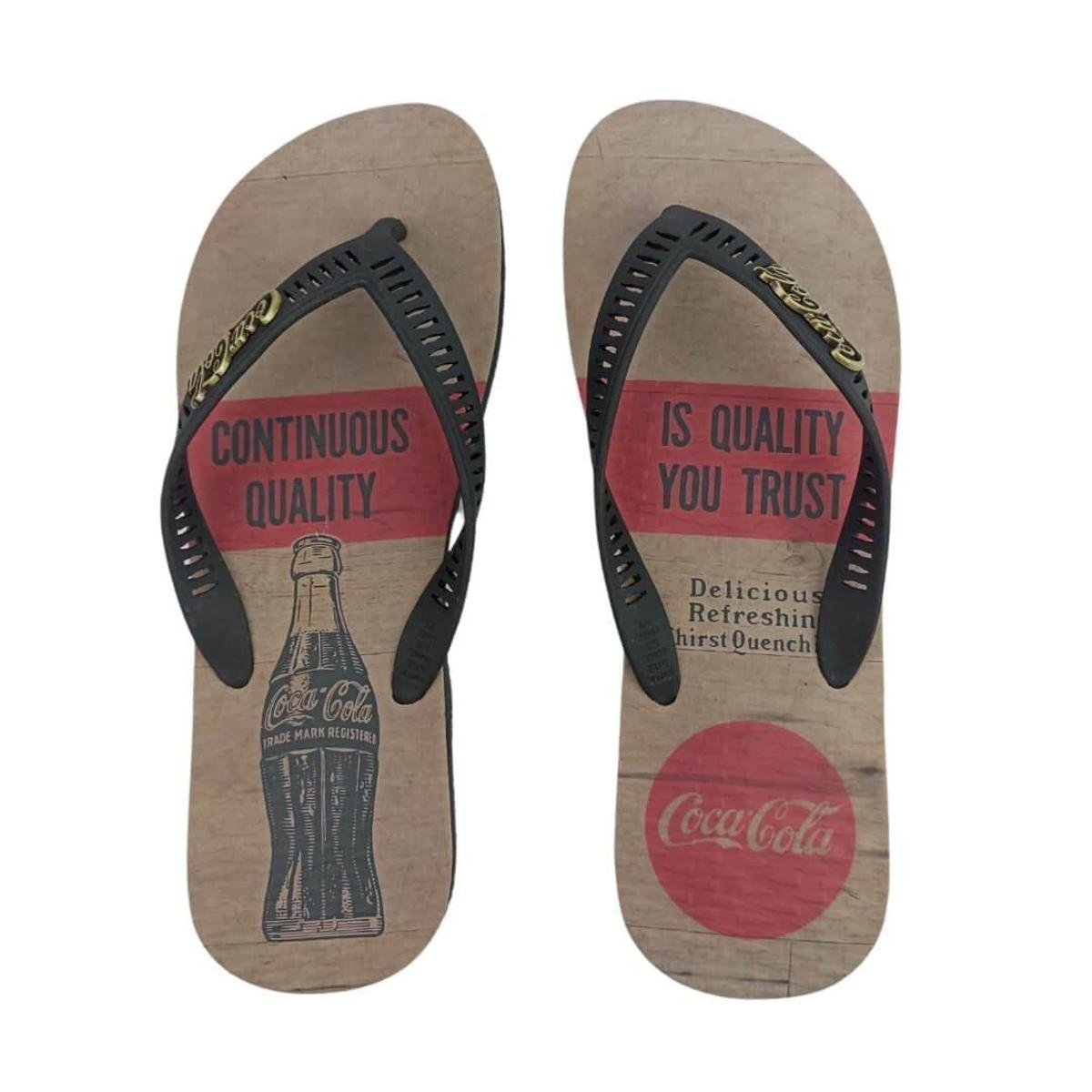 Sandália Coca-Cola Continuous Masculina - Preto | Netshoes