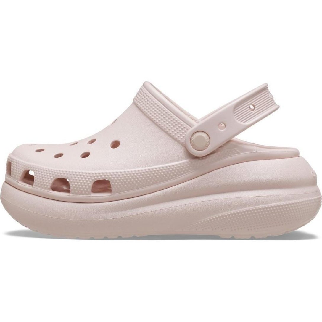 Sandália crocs classic crush platform clog quartz - Bege | Netshoes