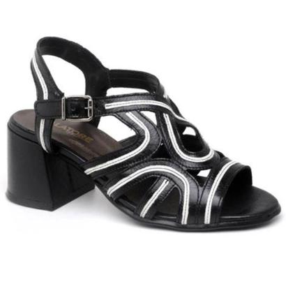 Sandália Feminina Em Couro Retrô Paris Balatore Preto 35 - Preto | Netshoes