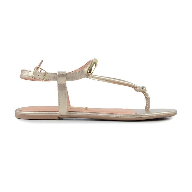 Sandalia Feminina Santinelli Champagne Dourada - 1446 - Dourado | Netshoes