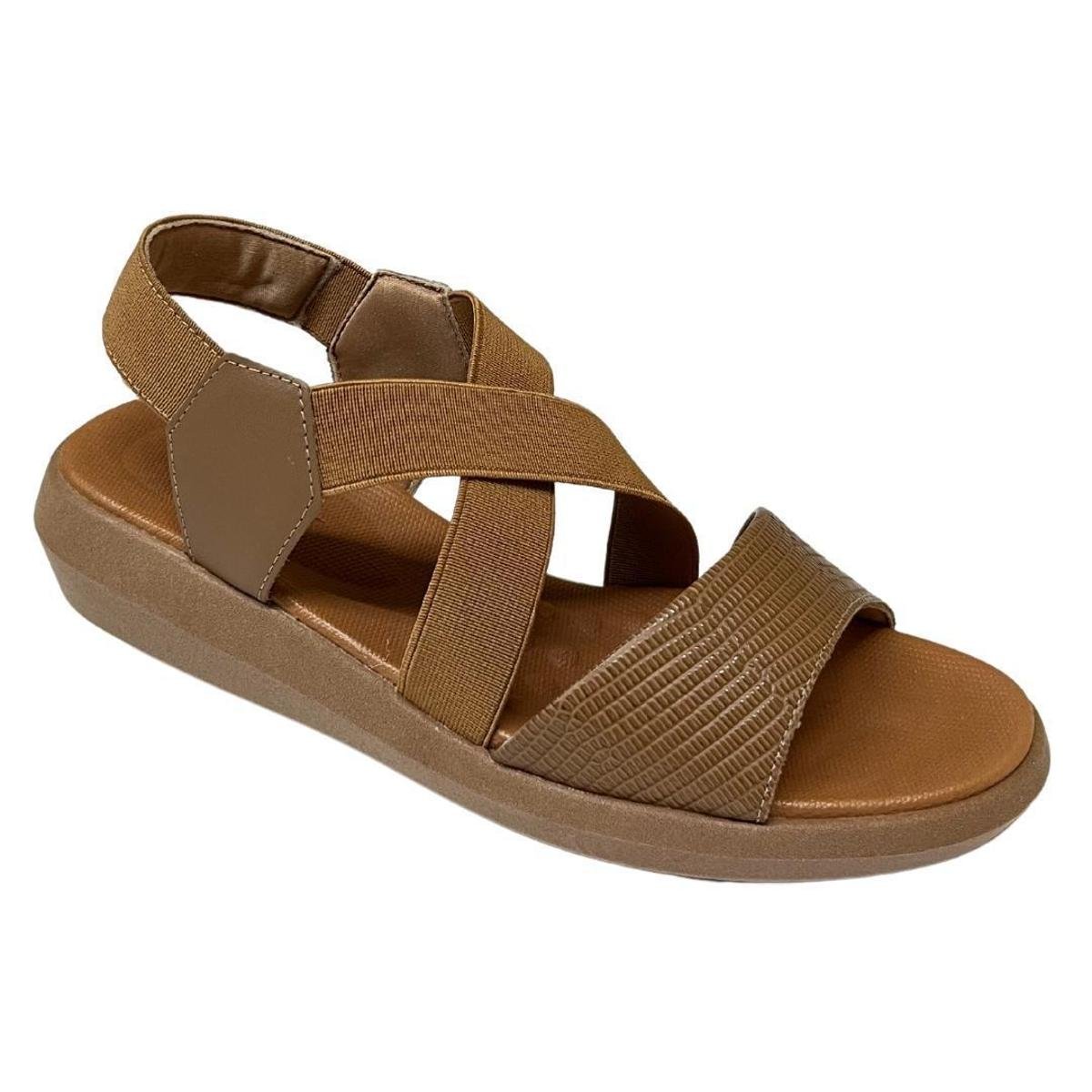 Sandália Feminina Usaflex AI300200 Plataforma - Bege | Netshoes