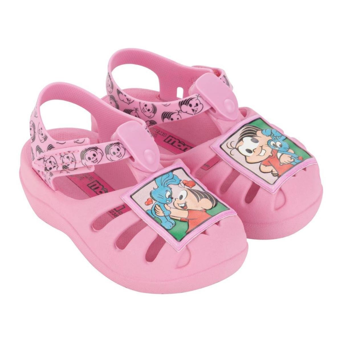 Sandalia Grendene Kids 23019 Turma da Monica Gibi - Rosa | Netshoes