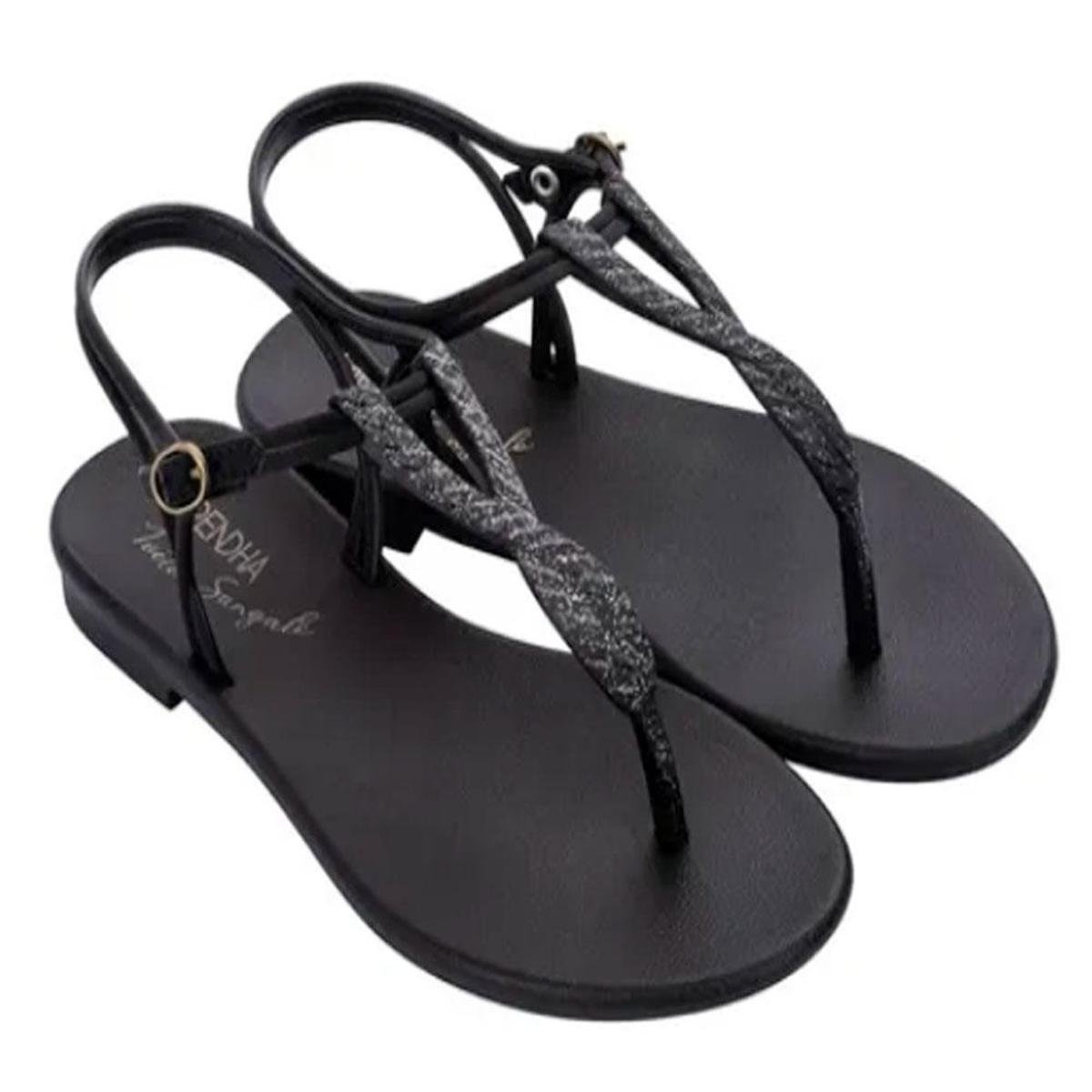 Sandália Grendha Feminino Ivete Sangalo Preto 38 - Preto | Netshoes