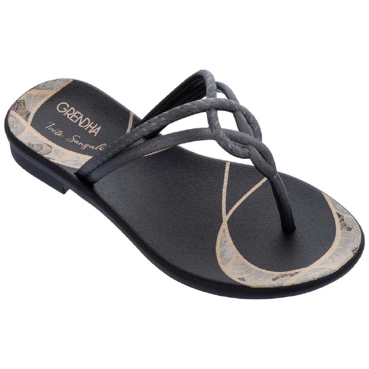 Sandália Grendha IVETE SANGALO Beleza Preto - Preto | Netshoes