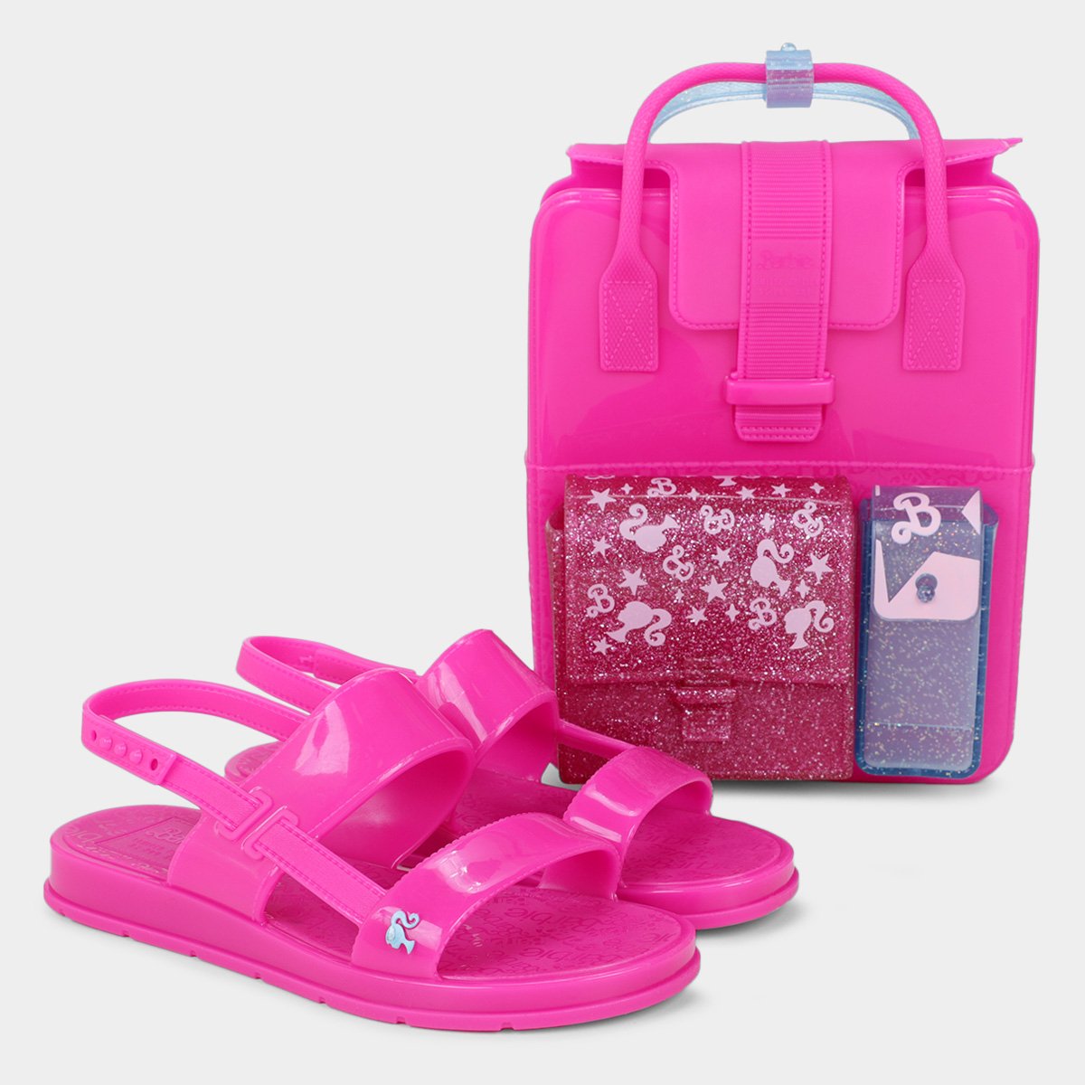 Sandália Infantil Grendene Kids Barbie Color Mochila Menina - Rosa ...