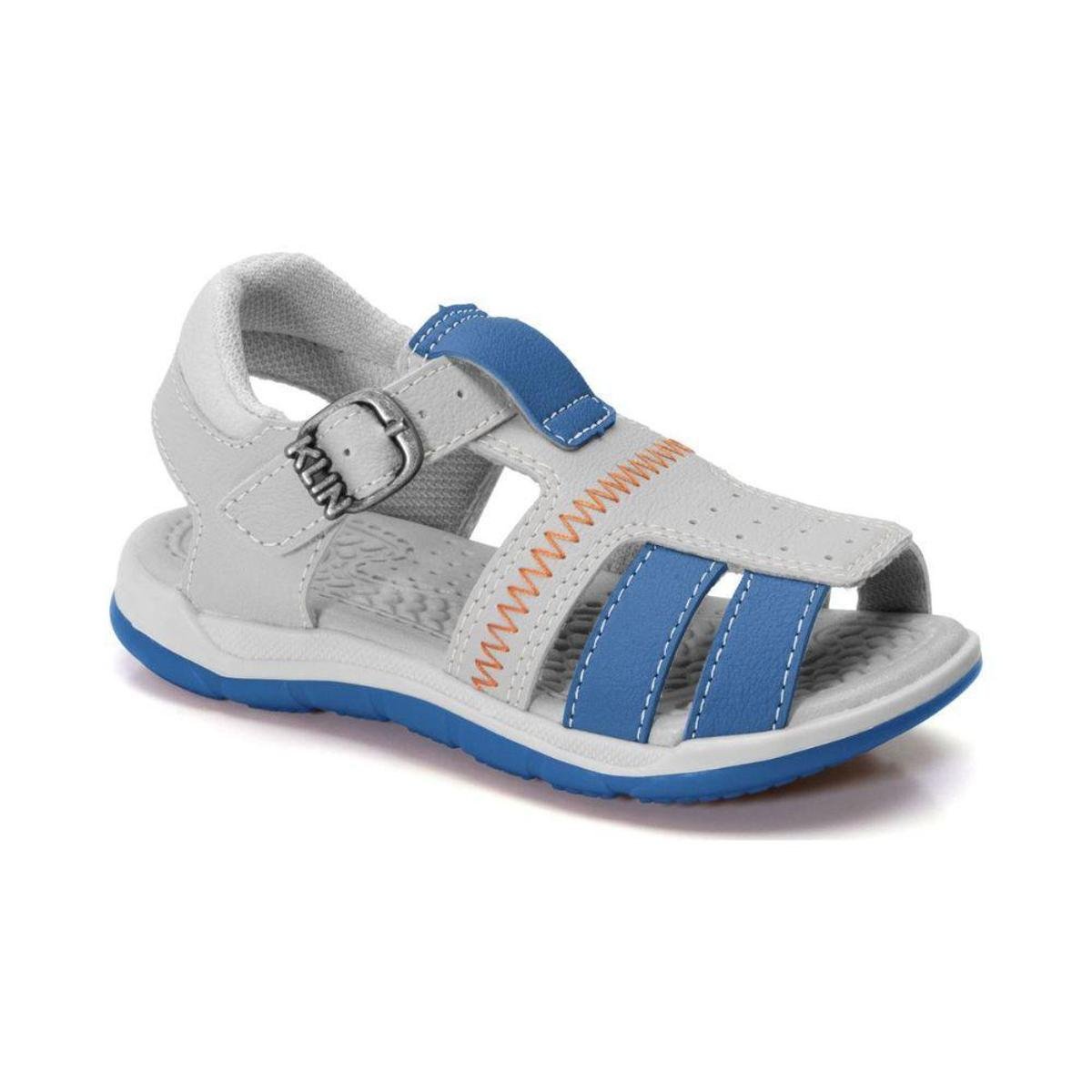 Sandália Infantil Klin Line Play Cinza Gelo e Azul 476.217 - Cinza ...