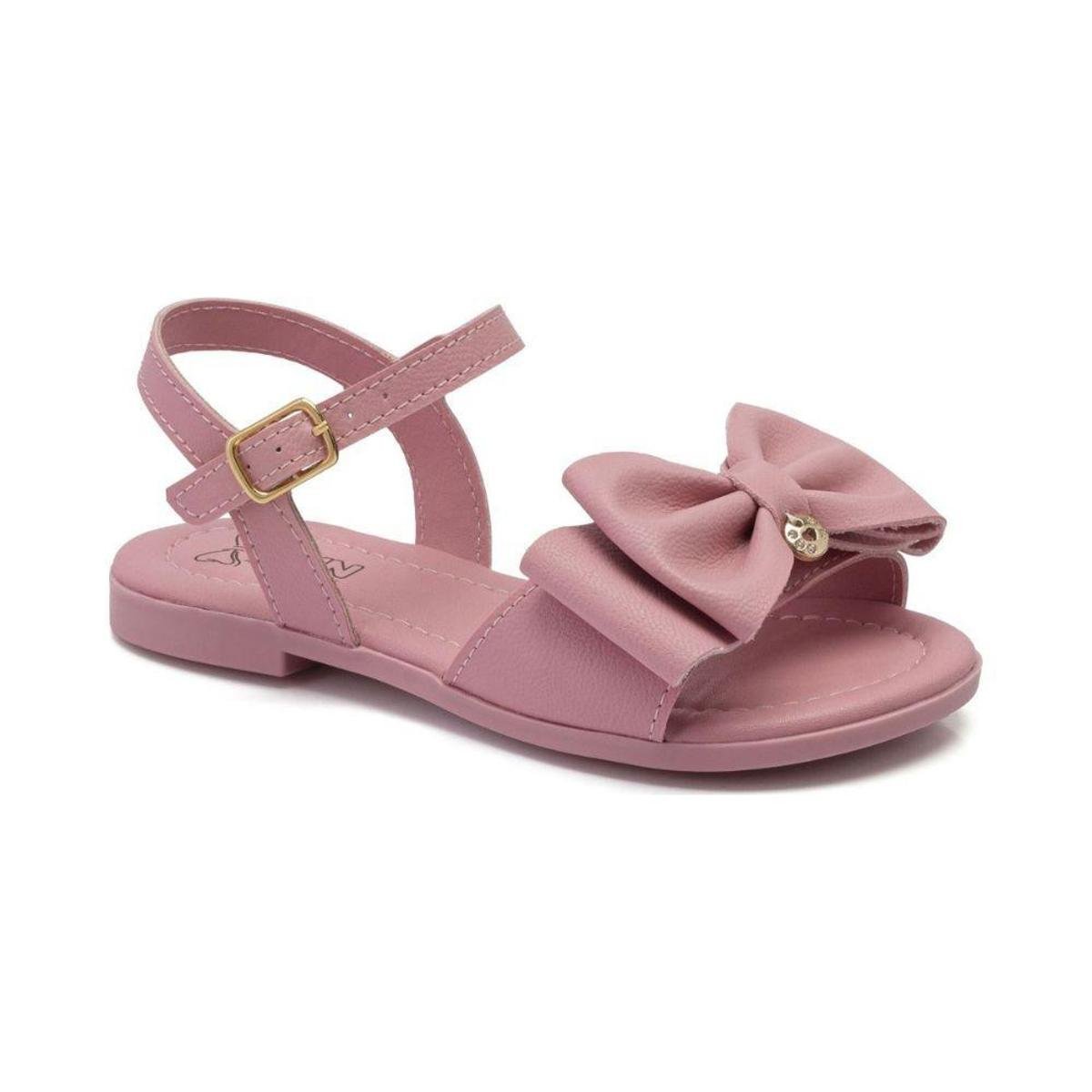 Sandália Infantil Menina Klin Suami Rosa Ballet Laço 177.078 - Rosa ...