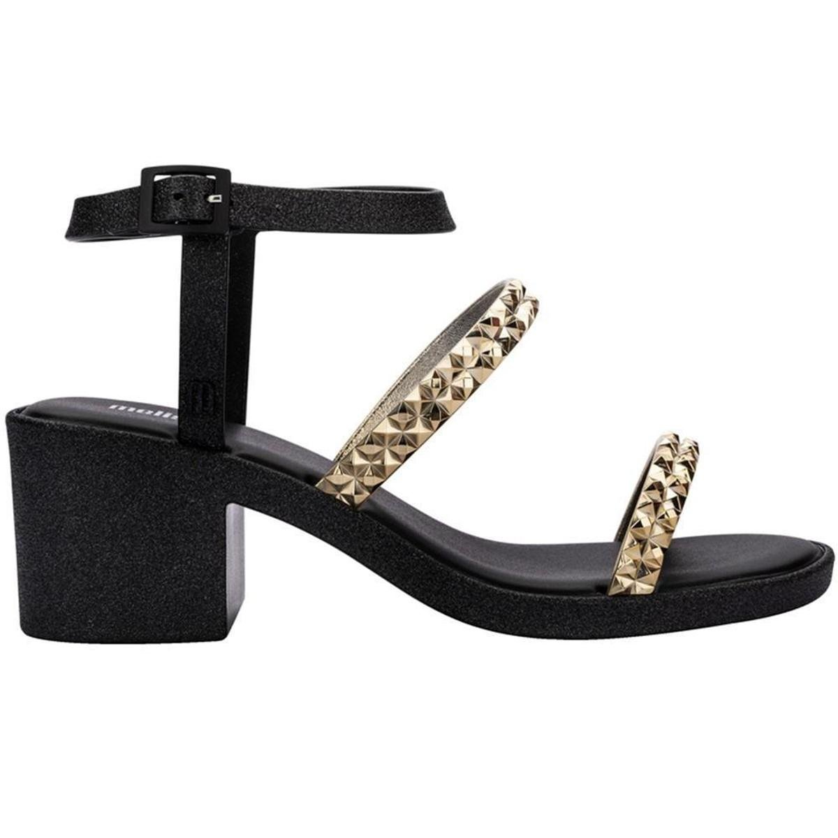 Sandália Melissa Glowing Heel Preta Feminina - Preto | Netshoes