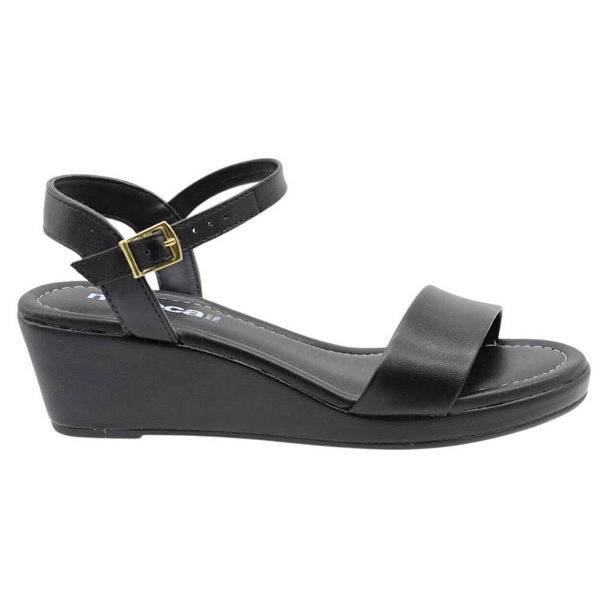 Sandalia Moleca Anabela Feminina - Preto | Netshoes