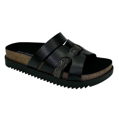 Sandália Moleca Plataforma Jeans - Preto | Netshoes