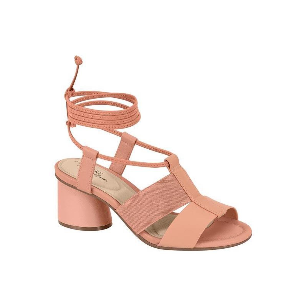 Sandália Napa Modare Floather Amarração Feminina - Preto | Netshoes