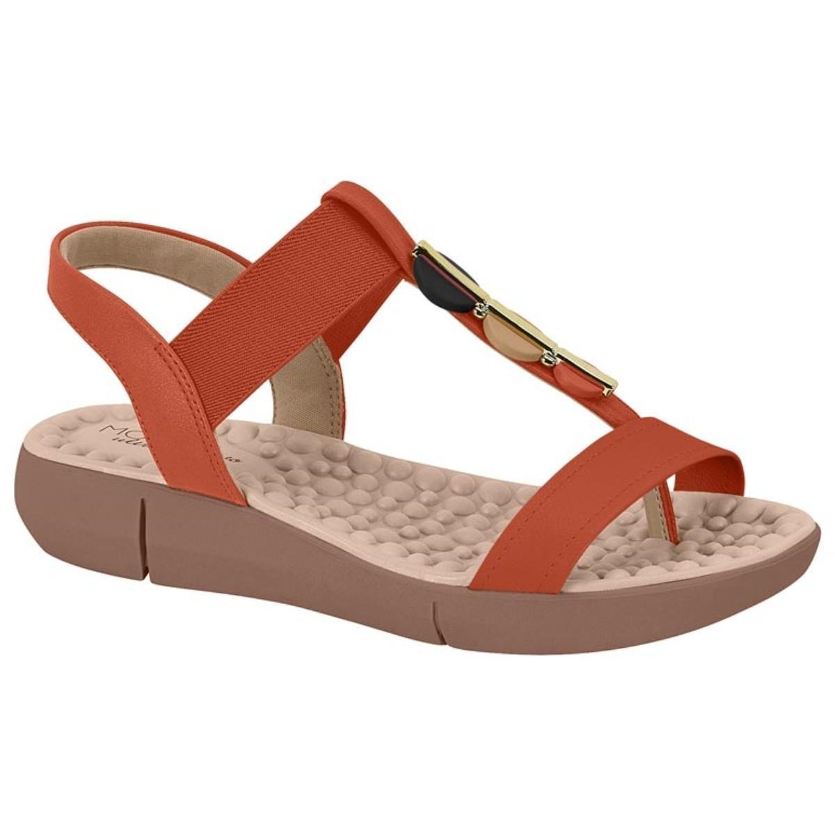 Sandália Ortopedica Modare Feminina Rasteira Conforto - Telha | Netshoes