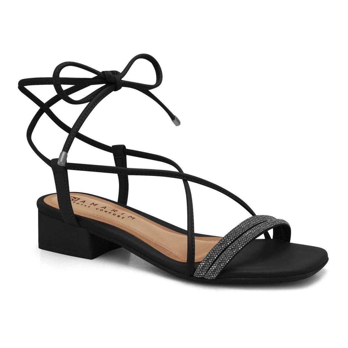 Sandalia Ramarim 2348204-3 Saltinho Feminina - Preto | Netshoes