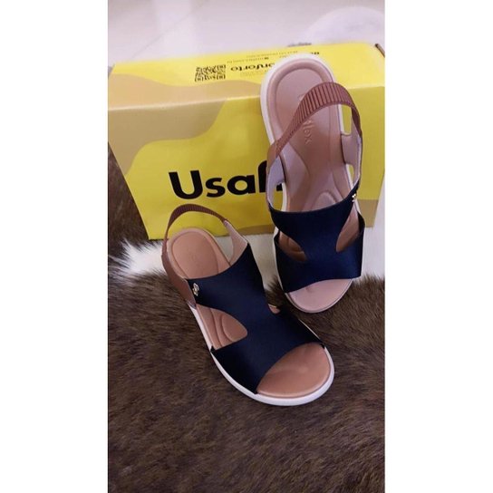 SANDALIA USAFLEX RASTEIRA BICOLOR NEW BLUE - Azul | Netshoes