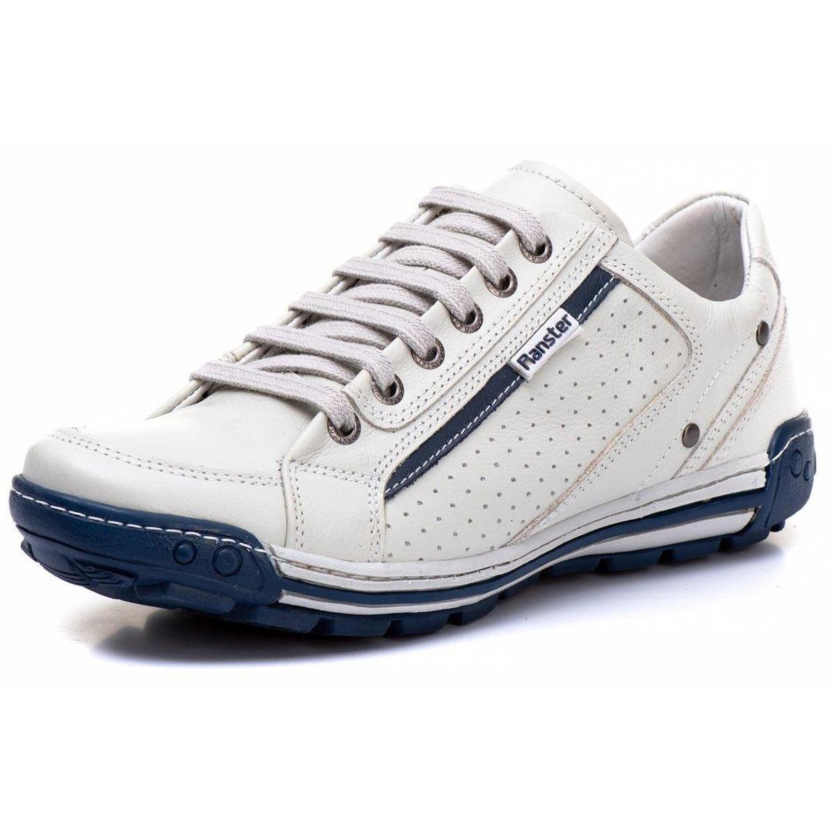 Sapatenis Casual De Couro Bovino Gelo - Gelo | Netshoes