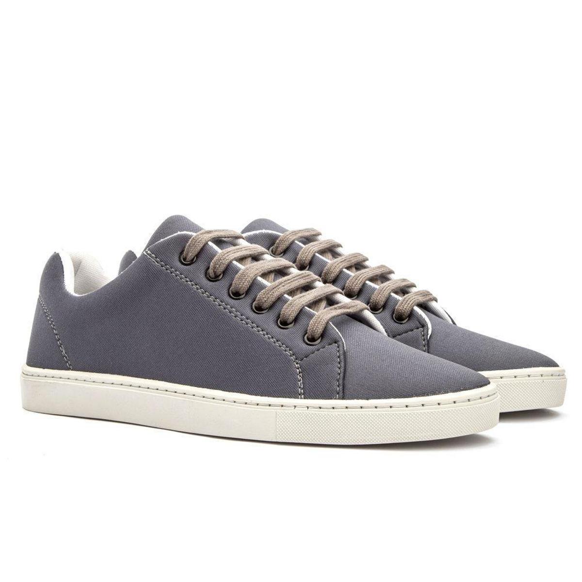 Sapatênis Casual Masculino Lona Moderno Macio - Cinza | Netshoes