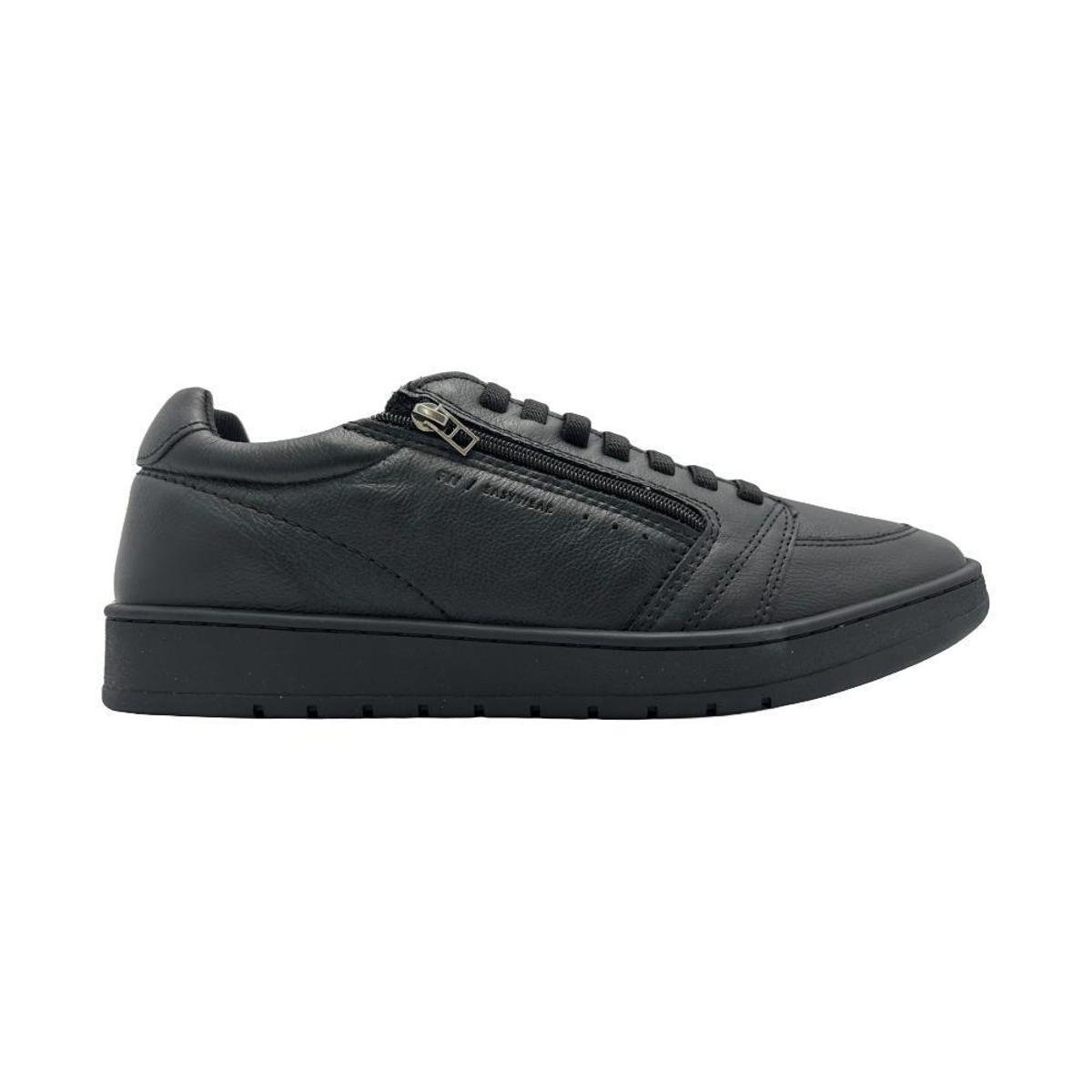 SAPATÊNIS FREEWAY COM ZÍPER REF:JHON02 MASCULINO - Preto | Netshoes