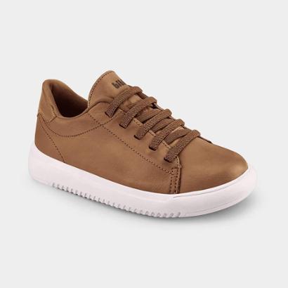 Sapatênis Infantil Bibi New Way Marrom de Couro - Marrom | Netshoes