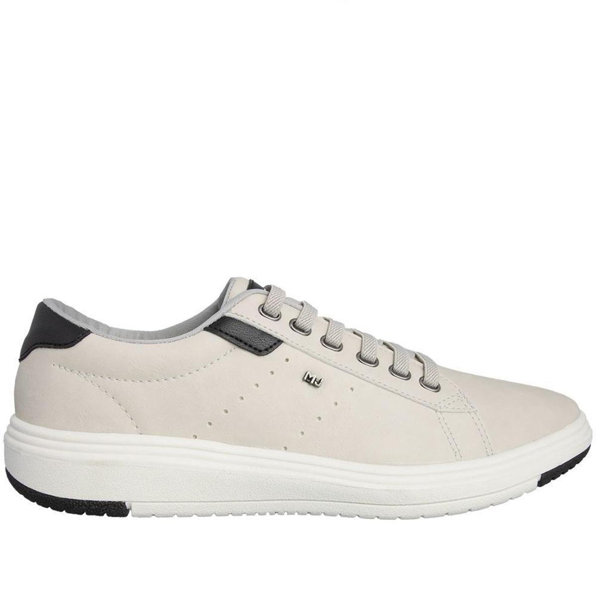 Sapatênis Mac & Jac Perfuros Elástico Off White - Marfim | Netshoes