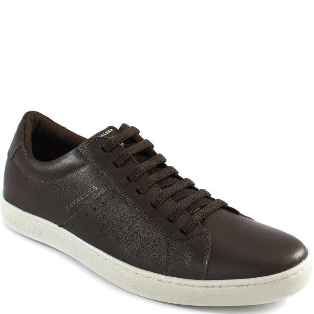 Sapatênis Masculino Alan Couro Cavalera - Marrom | Netshoes