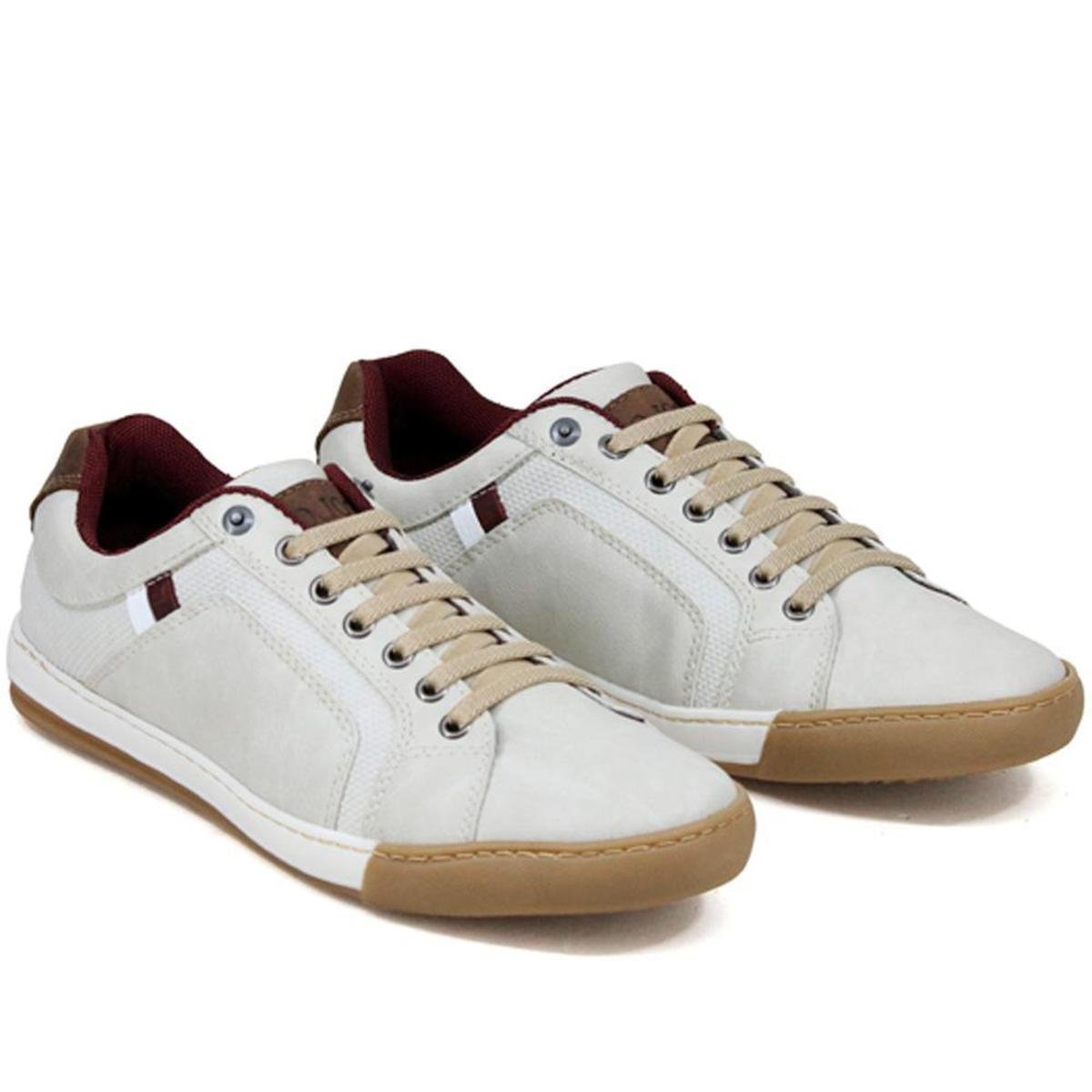Sapatênis Masculino Cadarço Moderno Resistente Elegante - Branco | Netshoes