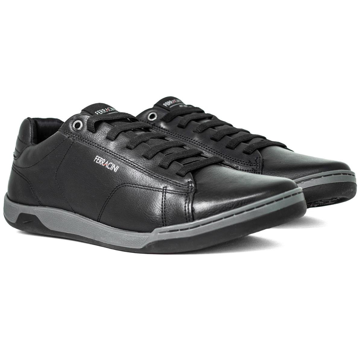 Sapatênis Masculino Ferracini 24h Couro Lexus Elástico Conforto ...