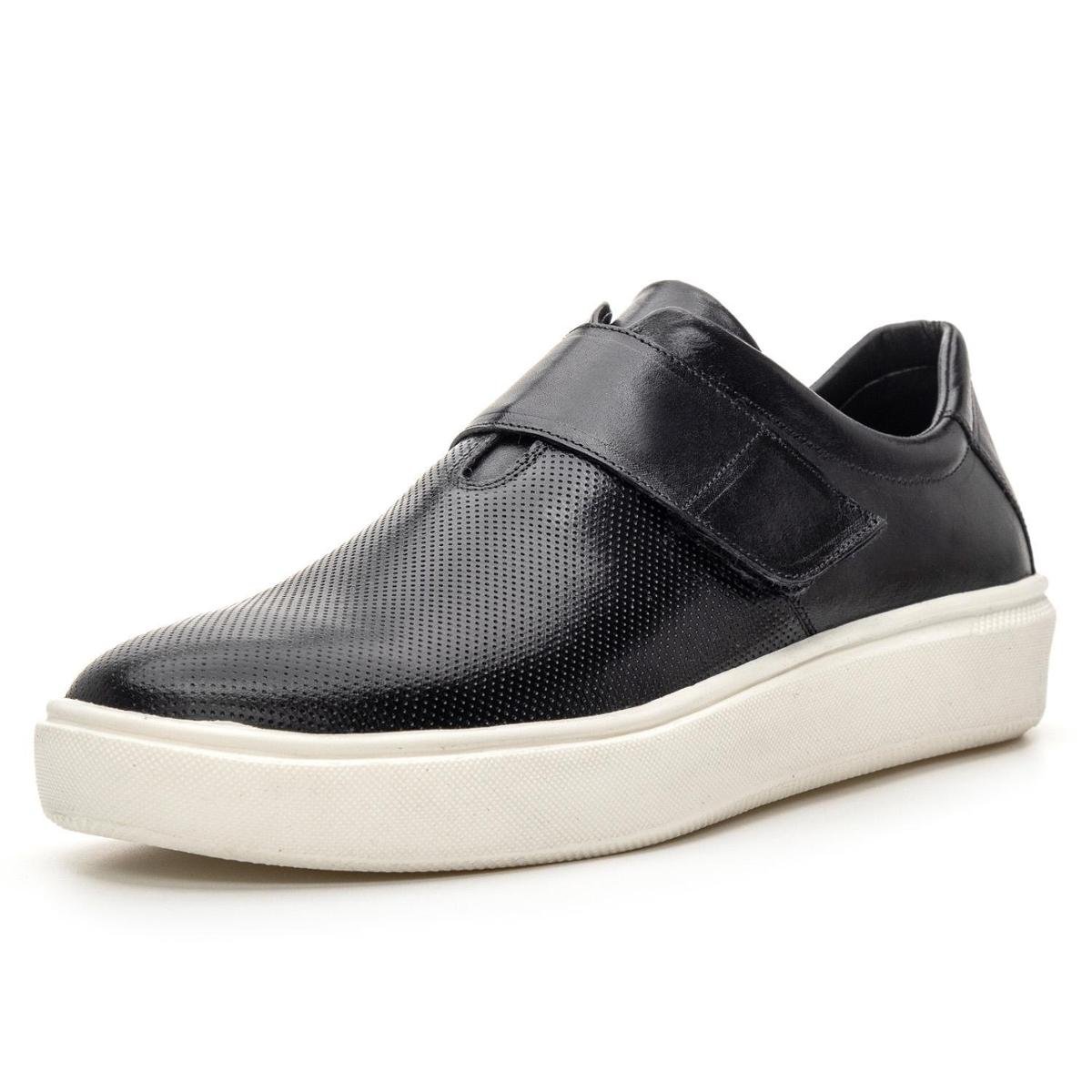 Sapatênis Masculino Slip On Tênis Em Couro Mais Qualidade e ...