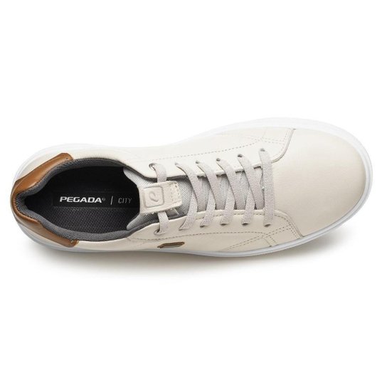 SAPATENIS PEGADA REF 111506 MASCULINO - Bege | Netshoes