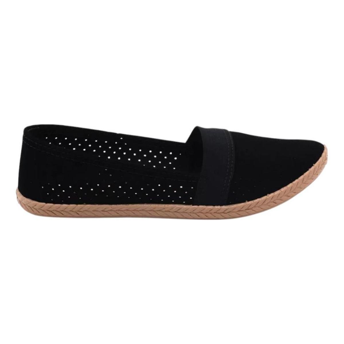 Sapatilha Feminina Moleca Nobuck Pele Neo - Preto | Netshoes