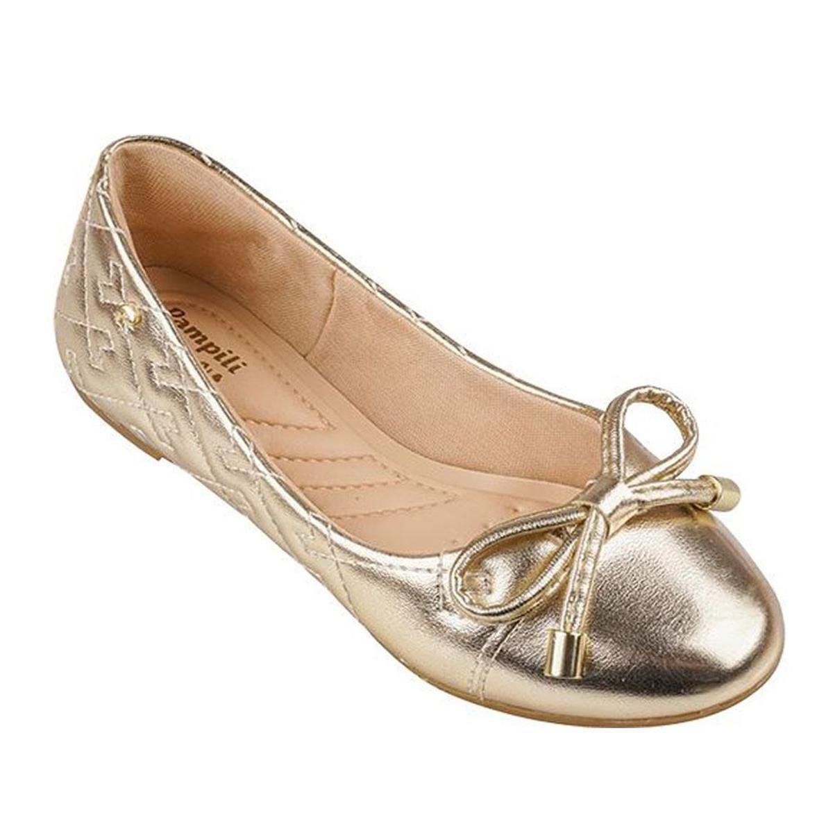 Sapatilha Infantil Pampili Super Fofura Dourada - Dourado | Netshoes