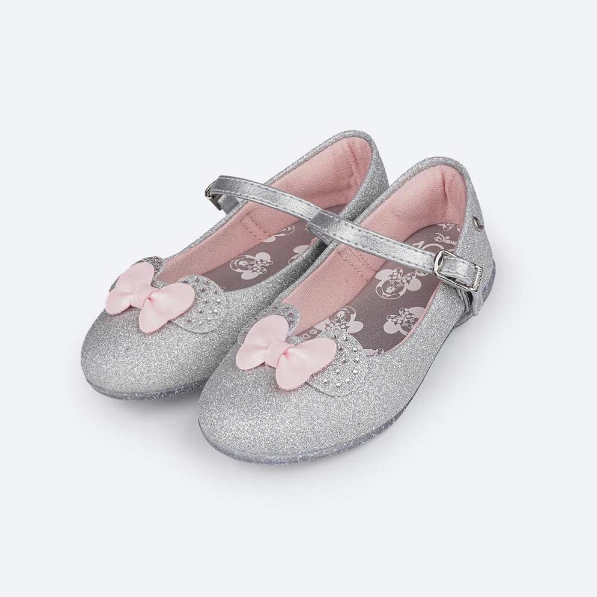 Sapatilha Pampili Prata Minnie 188628 - Cinza | Netshoes