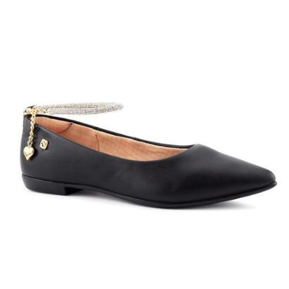 Sapatilha Santinelli de Bico Fino Feminina - Ref.: 1266-554-232 - Preto ...