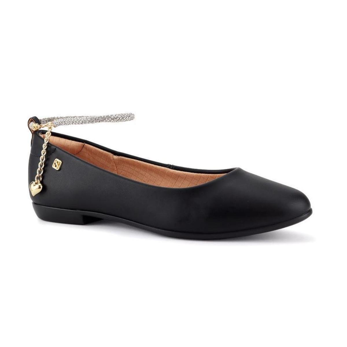 SAPATILHA SANTINELLI FEMENINA REF:1408-123-232 - Preto | Netshoes