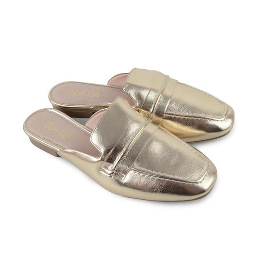Sapato Feminino Sua Cia Mule Dourado - 81201465 - Dourado | Netshoes