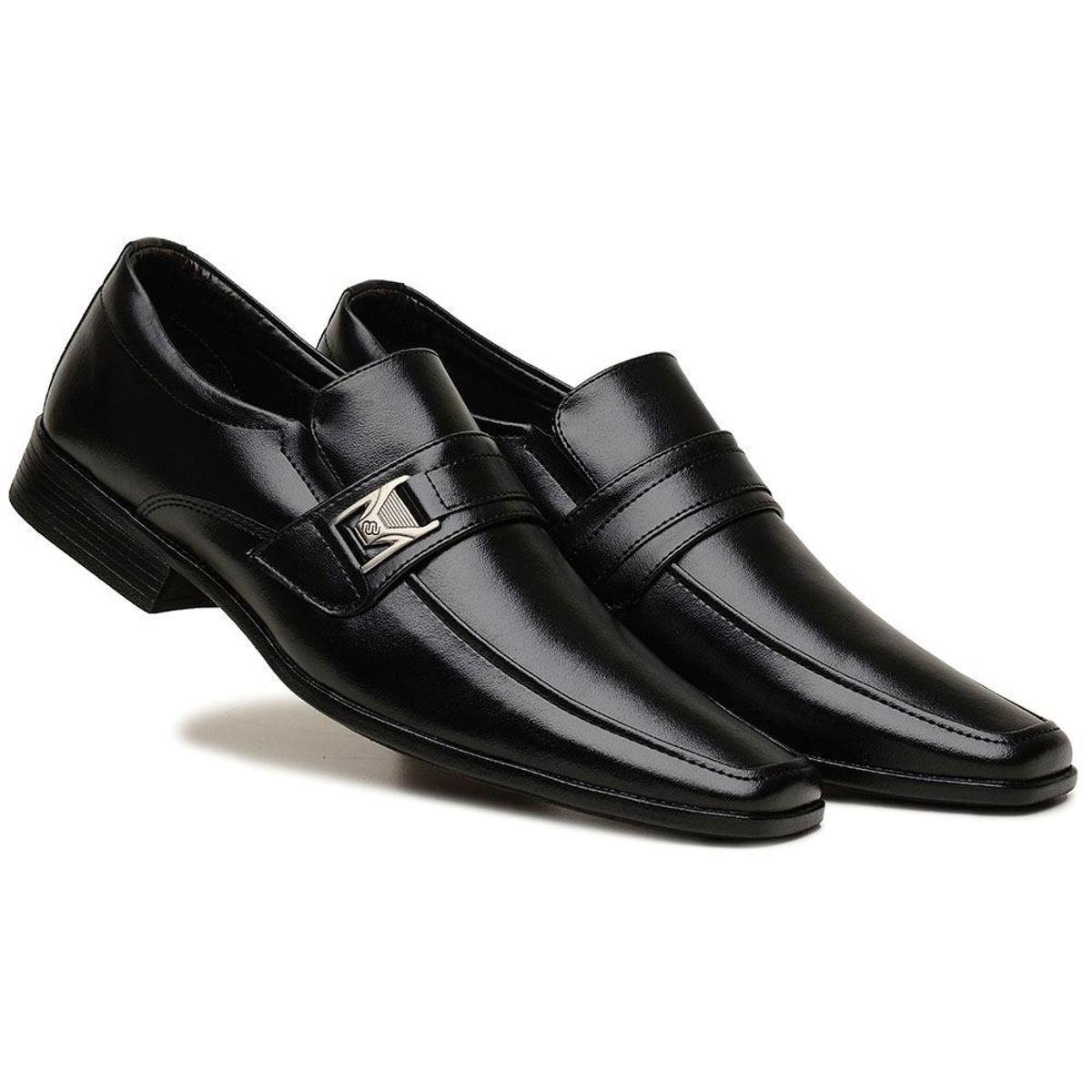 Sapato Masculino Social Calçar Bico Fino Bertelli - Preto | Netshoes
