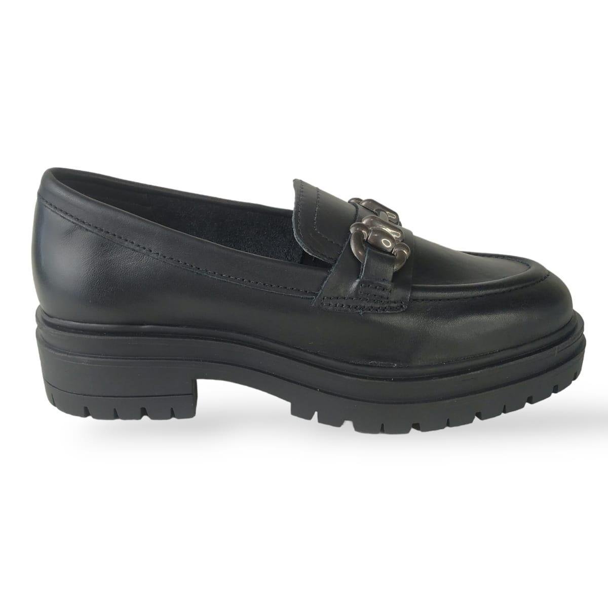 Sapato Mocassim Loafer Bottero Couro Atanado Tratorado - Preto | Netshoes