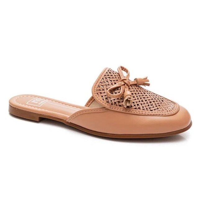 Sapato Moleca Mule Laço Adulto Feminino - 5722120 - Nude | Netshoes