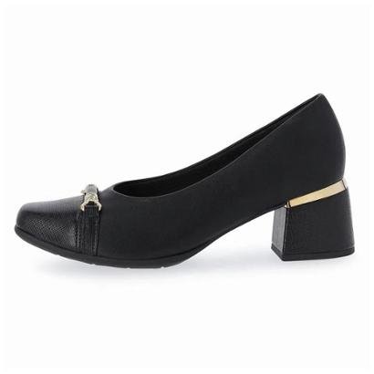 Sapato Piccadilly Com Bico Texturizado - 748010 - Preto | Netshoes