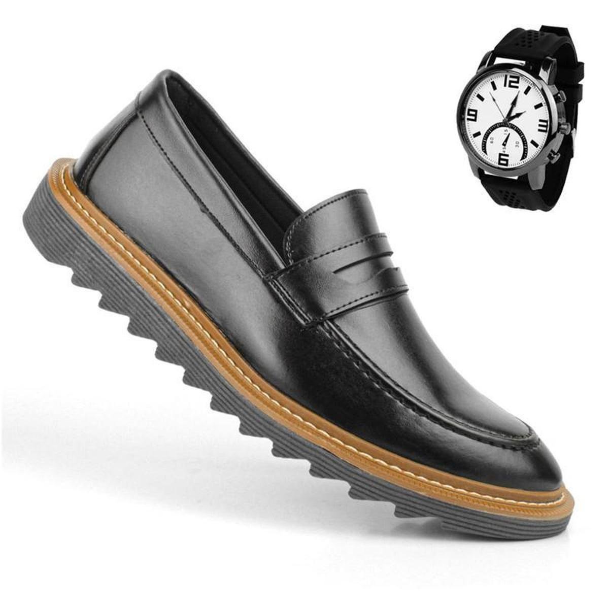 Sapato Social Casual Masculino Mocassim Loafer Sola Tratorada 2022 ...