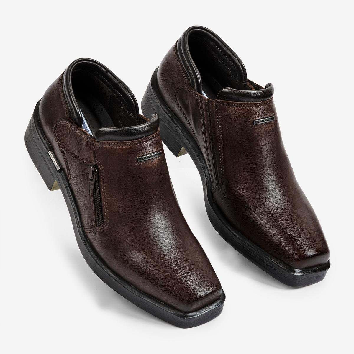 Sapato Social Couro Ferracini Masculino Urban Way 6622B - Marrom | Netshoes