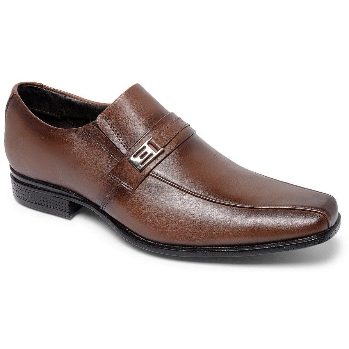 Sapato Social Marrom Em Couro 1002 - Marrom | Netshoes