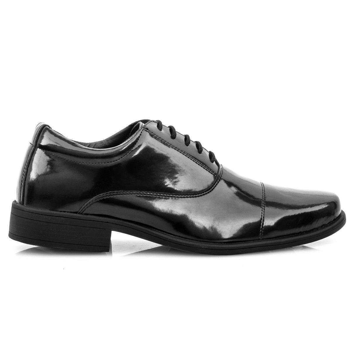 Sapato Social Masculino Formal Estilo Verniz Oxford P/ Dia a Dia ...