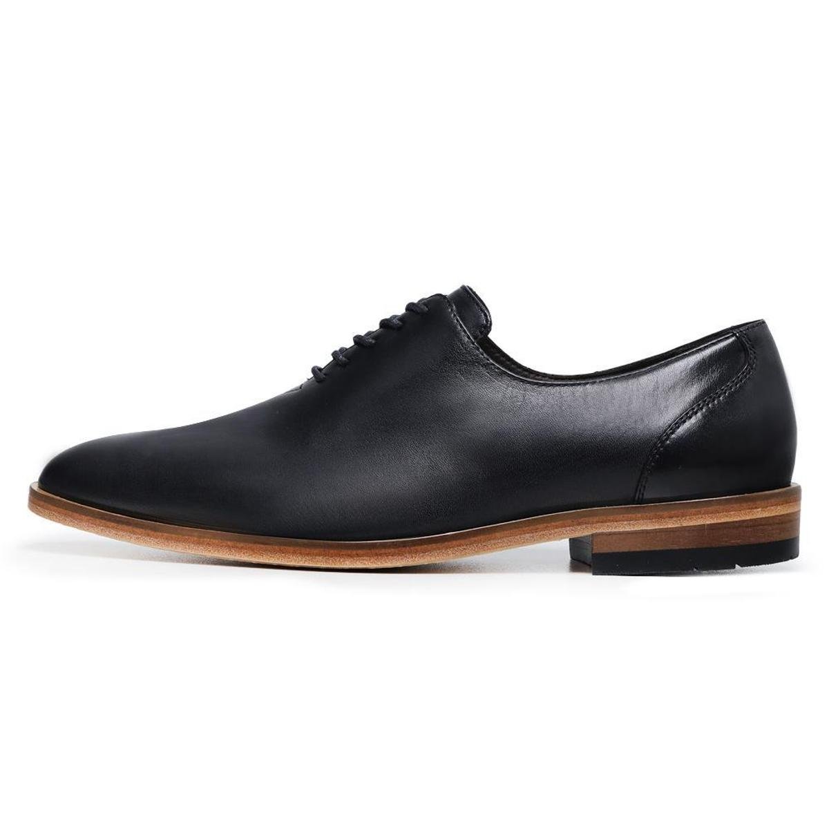 Sapato Social Masculino Oxford Liso Bico Redondo Plain Toe Formal ...