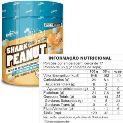 SHARK PEANUT ZERO LACTOSE 600G - SHARK PRO - undefined | Netshoes