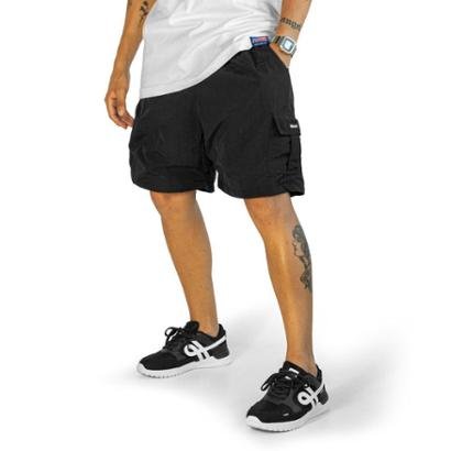 Short Alive Tag Cargo Preto - Preto | Netshoes