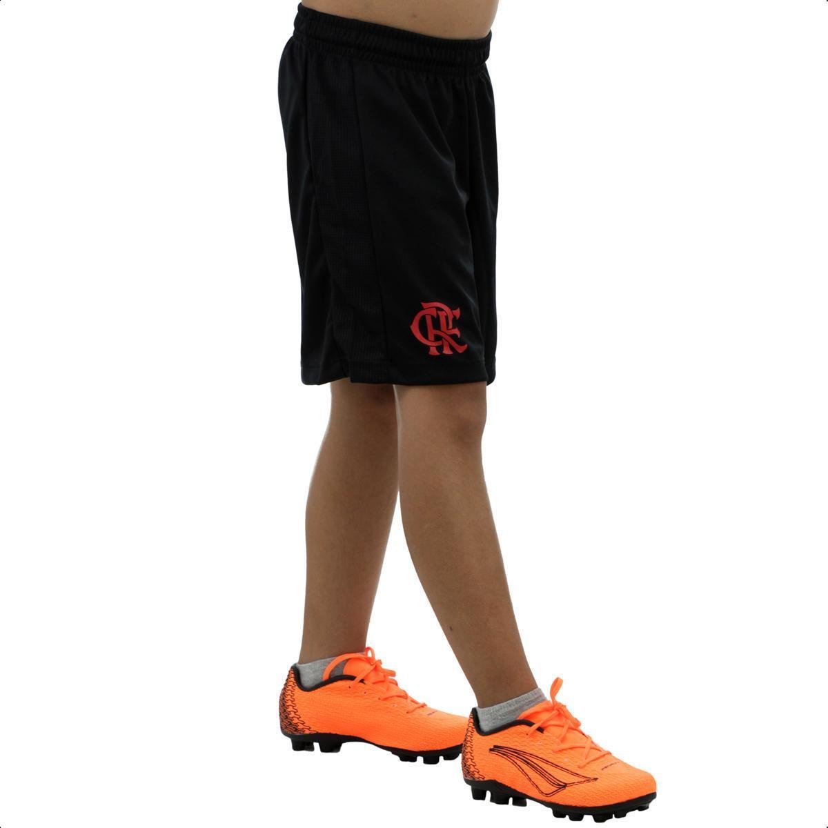 Short Braziline Flamengo Method Preto e Vermelho - Infantil - Preto | Netshoes