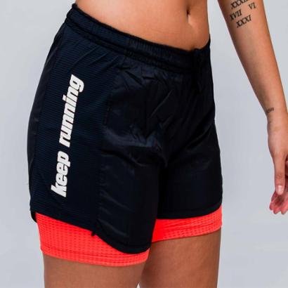 Short Keep Running Run Feminino - Preto | Netshoes