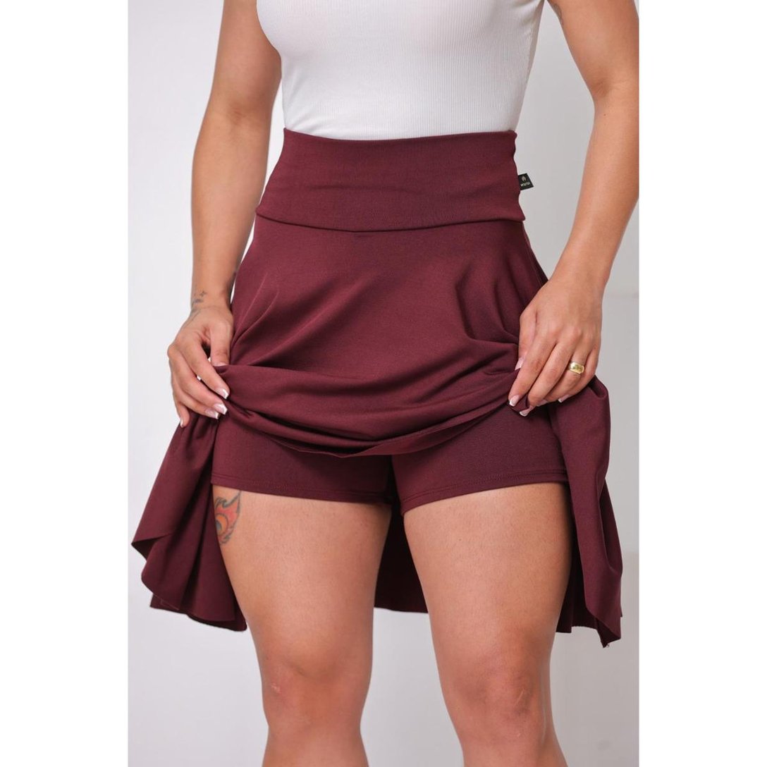 Short Saia Evangélica Modelagem Elegante Em Suplex Fitness WOLFOX ...