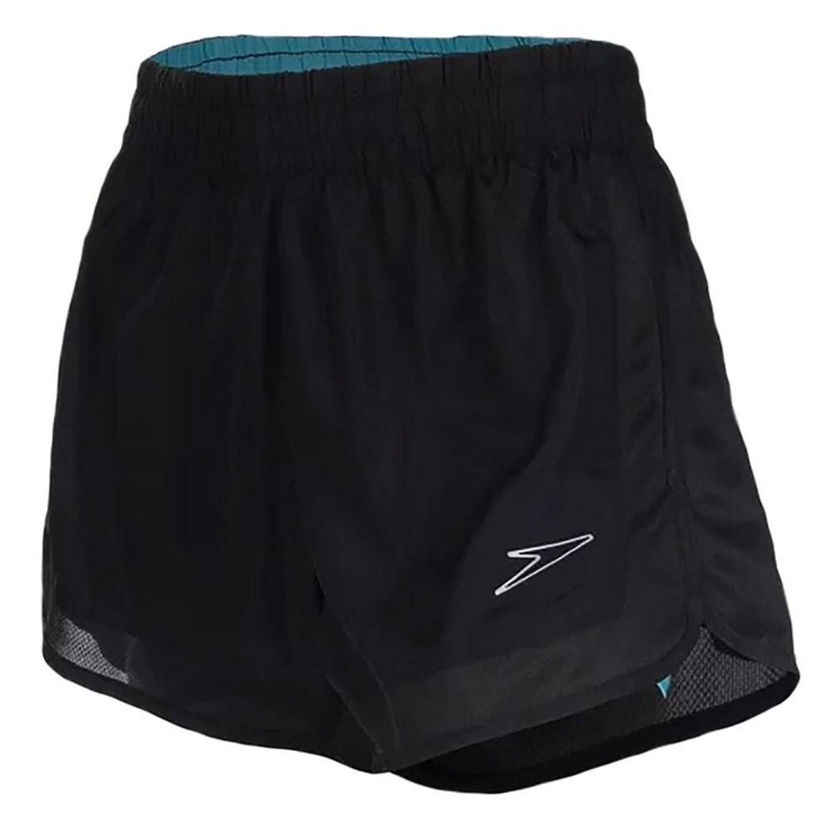 Short Speedo Neon com Bermuda Interna Feminino - Preto | Netshoes